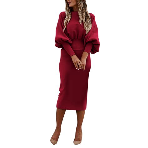 Xvjrhak Beach Dresses For Women 2024 Vacation Womens Round Neck Solid Color Long Sleeves High