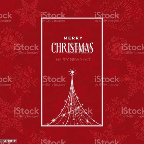 기쁜 성 탄과 새 해 복 많이 받으세요 인사말 초대 또는 메뉴 커버 나무와 벡터 일러스트 레이 션 가리기에 대한 스톡 벡터 아트