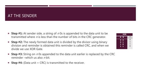 Cyclic Redundancy Check Pptx