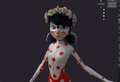 3d Model Miraculous Ladybug Wedding Bug Animated Rigged Low Poly Vr