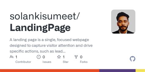 github solankisumeet landingpage a landing page is a single focused
