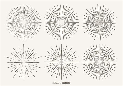 Vintage Starburst Shape Set 97789 Vector Art At Vecteezy
