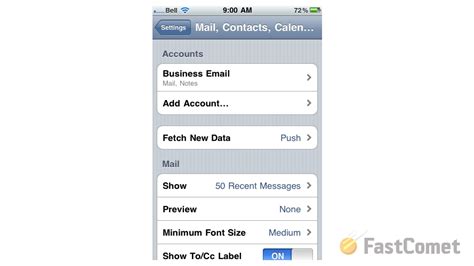Mail Guide IPhone IMAP Configuration FastComet