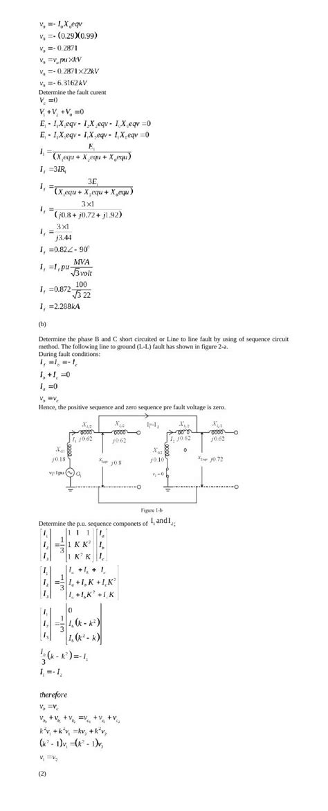 Unsymmetrical Faults In Power Systems Analysis And Calculation Desklib