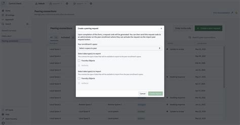 Peer Manager Experimental • Create A Peer Connection • Palantir