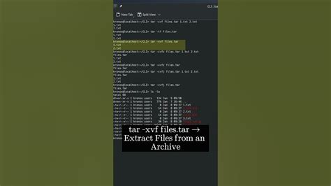 🐧 Linux Cli 39b 🐧 Tar Command Examples 🐧 Linux Shell Cli Konsole Ubuntu Fedora Opensuse