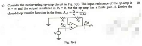 solved 10 c consider the noninverting op amp circuit in