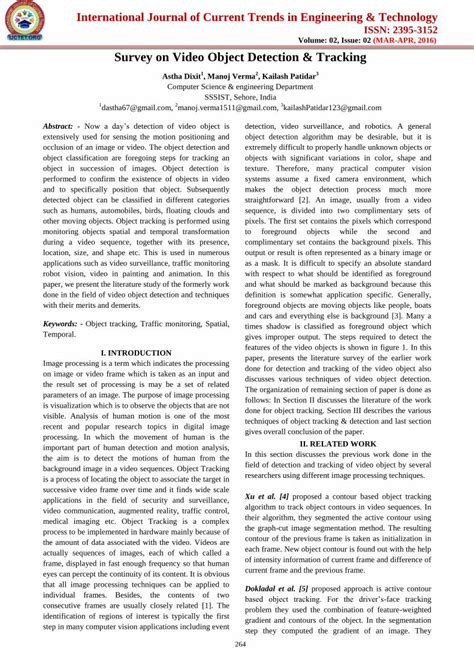 Pdf Survey On Video Object Detection And Tracking Dokumentips