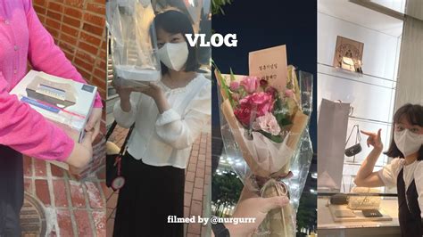 Vlog 임신초기 임산부 브이로그♡ 친구 임밍아웃 하는 일상 입덧지옥 시작 •͈•͈ 첫 심장소리 젤리곰이 된 아가 👶🏻 초음파앨범 구매 한산 무대인사⚈ε