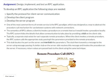 Solved Assignment Design Implement And Test An Rpc