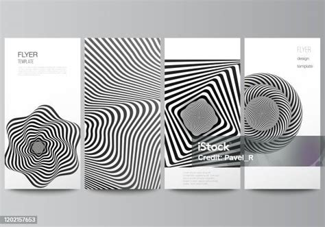 전단지 배너 디자인 템플릿의 편집 가능한 레이아웃의 최소 벡터 그림 착시 흑백 디자인 패턴추상 3d 기하학적 배경 0명에 대한