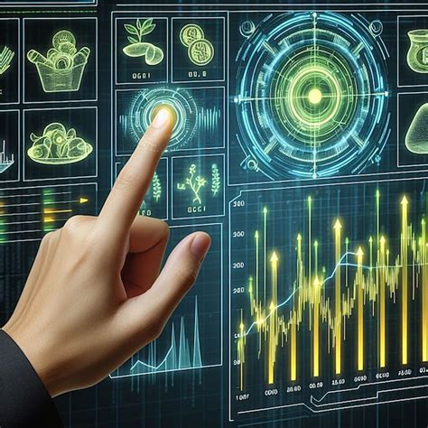 Premium Photo Finger Touching Display With A Futuristic Forex Chart