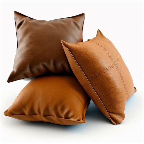 Premium Photo Two Brown Pillows With The Word On Them On The Bottom