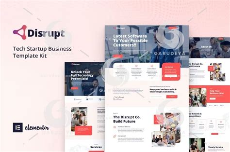 Disrupt Tech Startup Business Elementor Template Kit