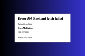 Error Backend Fetch Failed How To Fix It