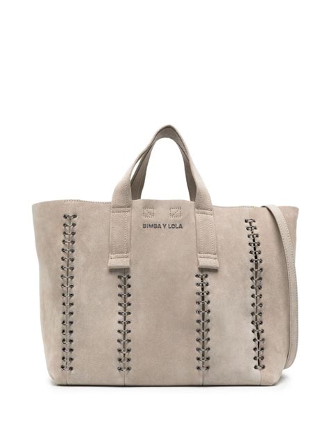 Bimba y Lola Large Suede Tote Bag - Farfetch