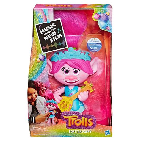 Dreamworks Trolls Popstar Poppy Singing Doll With Music From The New
