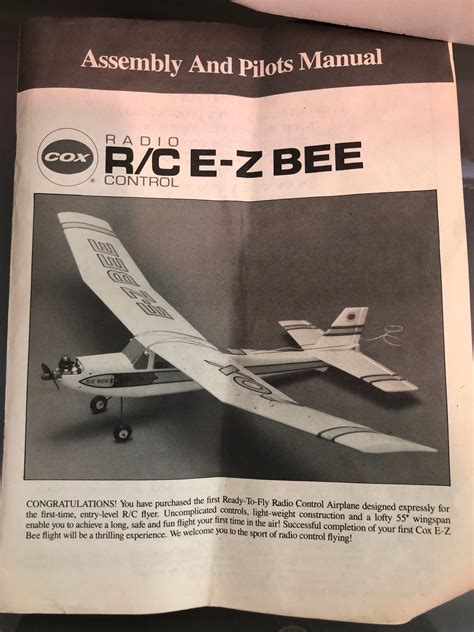 Cox E Z Bee Radio Control Rc Plane 1860902