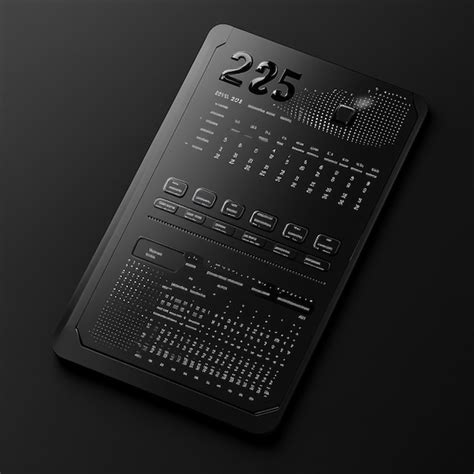 Futuristic 2225 Calendar Interface Premium Ai Generated Image