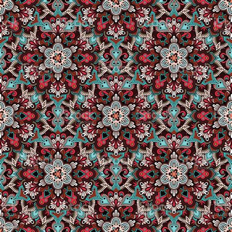 Boho Flower Pattern Stock Illustration Download Image Now Abstract