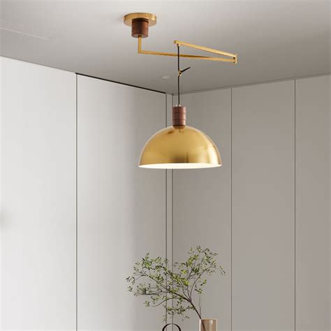 Aeyee Industrial Pendant Light Fixture Swing Arm Hanging Light Adjus