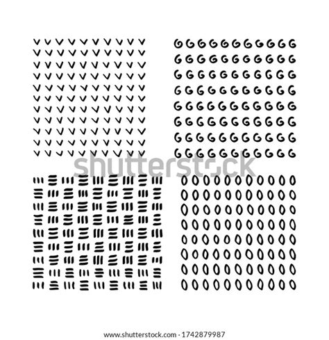 Small Set Ink Patterns Check Marks Stock Vector Royalty Free 1742879987 Shutterstock