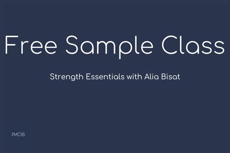 Free Sample Class — The Mob