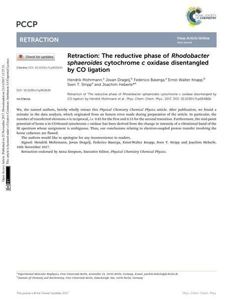 Pdf Retraction The Reductive Phase Of Rhodobacter Sphaeroides