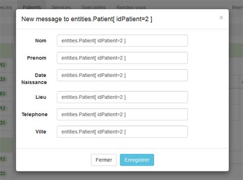 Pass Java Object To Bootstrap Modal Stack Overflow