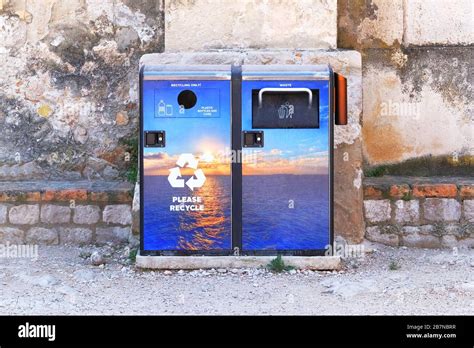 Separate Garbage Collection Waste Recycling Concept Containers For Further Processing Of