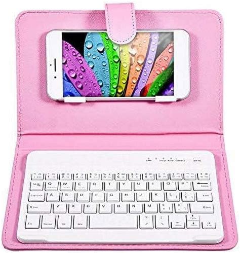Portable Wireless Bluetooth Keyboard With Leather Case Universal Keyboard With Detachable Flip