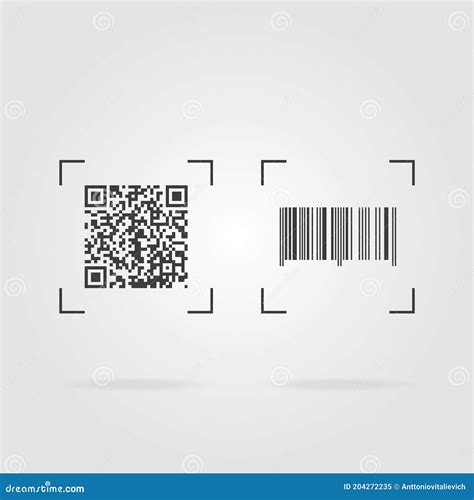 Qr Code Frame For Scan Black Icon On White Backdrop Vector For App
