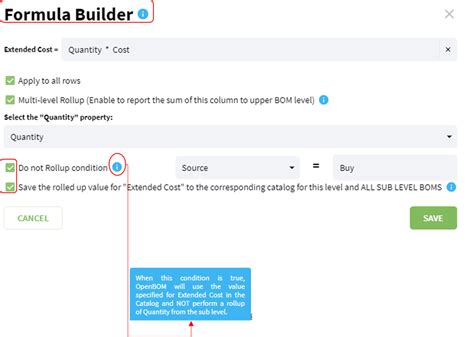 Advanced BOM Features Formulas OpenBOM Training Library