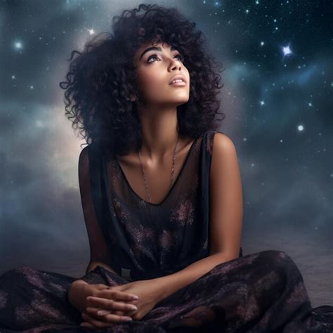 Premium Ai Image Astrology Woman Dark Illlustration Art