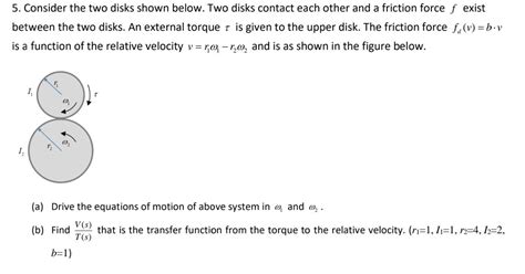 Solved 5 Consider The Two Disks Shown Below Two Disks