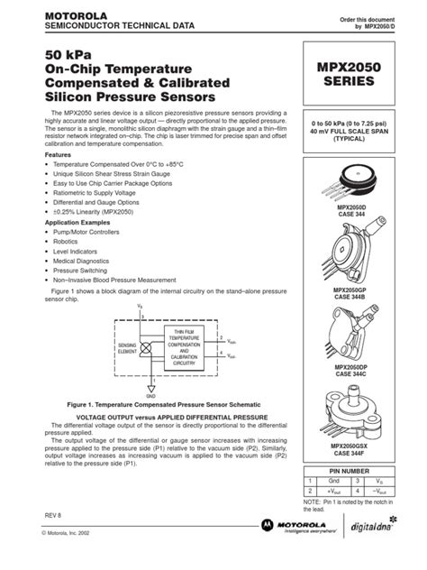 Mpx2050 Pdf Linearity Pressure Measurement