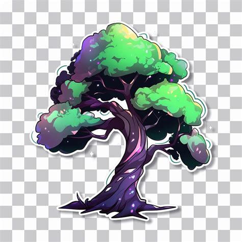 Aesthetic Curved Tree Sticker For Nature Lovers