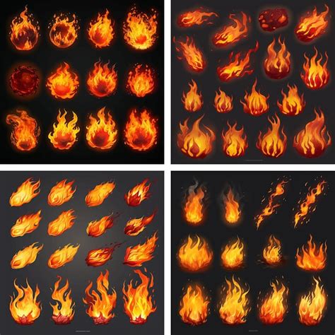 Premium Vector Hell Flames Fiery Passion Blazing Explosion Burn Inferno Glow Heat Warm