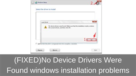 Fixed No Device Drivers Were Found Windows Installation Problems YouTube
