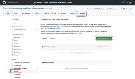 Cloud 】透過 Github Action 部署 Vue 到 Azure Static Web App 並設定 Secret