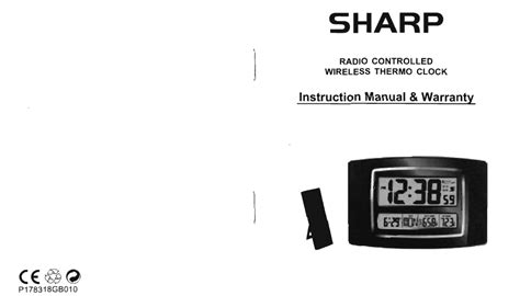 Sharp Atomic Clock User Manual 10 Pages Original Mode Also For Spc900