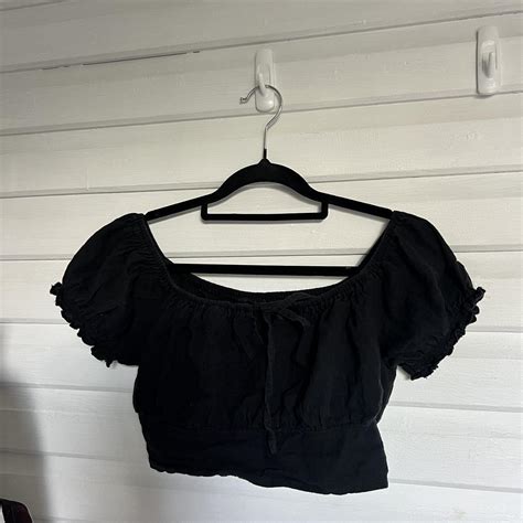 Ava Eva Black Off The Shoulders Top Depop