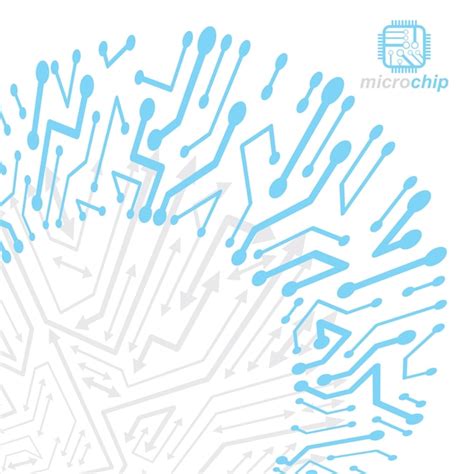 Premium Vector Futuristic Cybernetic Scheme Vector Motherboard Illustration Digital Element