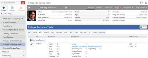 Test Specific Information Act Aeries Software