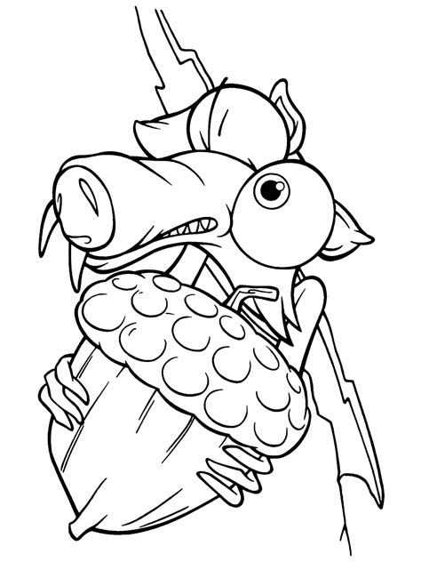 Ice Age Scrat Holds His Acorn Tight To Keep It From Falling
