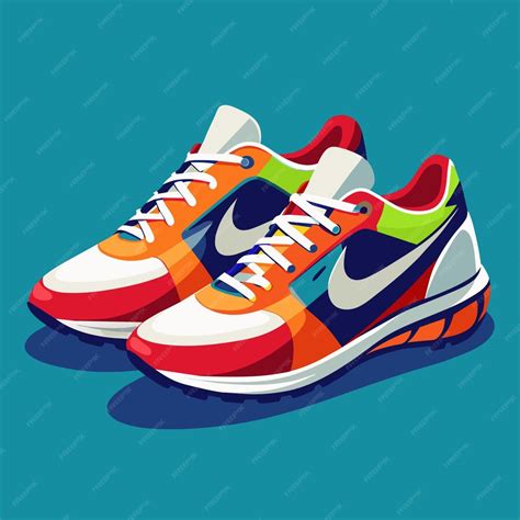 Premium Vector A Pair Of Nike Shoes With Nikes On The Side