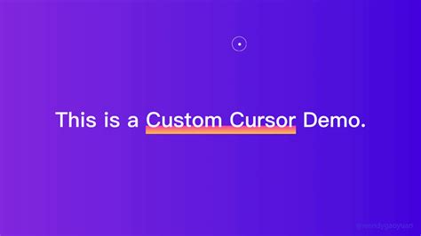 GitHub Wendygaoyuan Custom Cursor Custom Cursor Demo