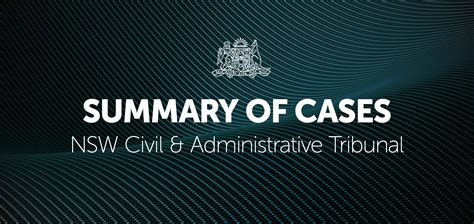 Summary Of Ncat Cases April 2022 Law Society Journal