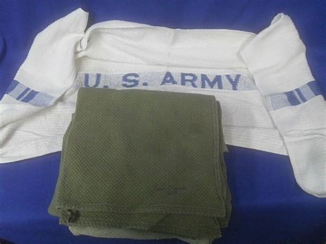 Wwii Us Army Officers Military Bath Towel Lot Cannon Original