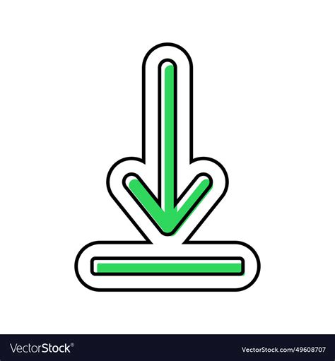 Arrow Pointing Loading Process Color Icon Vector Image